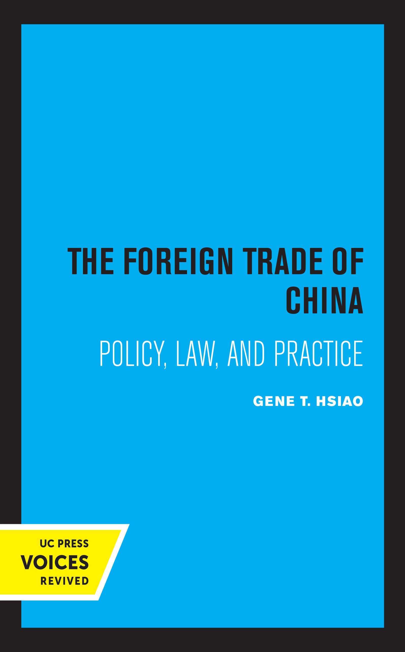 The Foreign Trade of China by Gene Hsiao - Paper - University of ...